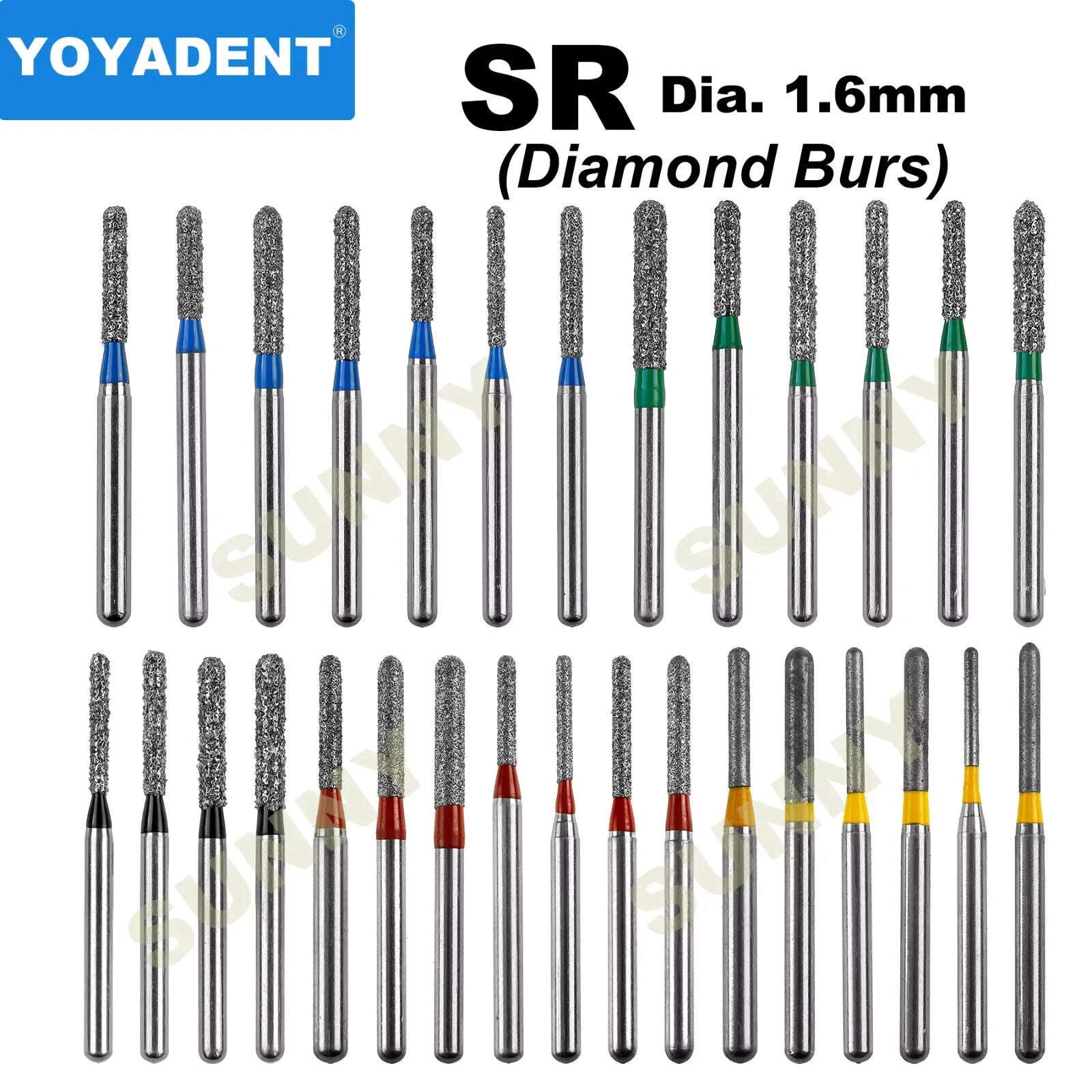 Dental Diamond Burs SR type for High Speed Dia.1.6mm 10pcs/Pack – K ...